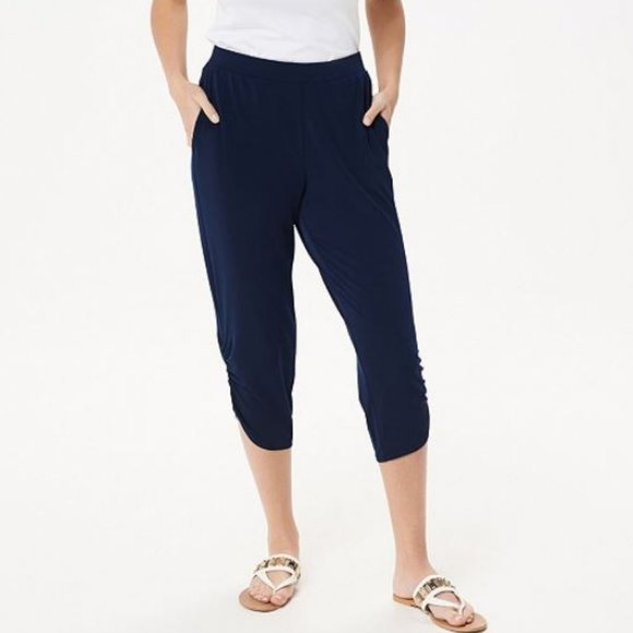 Susan Graver | Pants & Jumpsuits | Susan Graver Petite Liquid Knit Crop ...